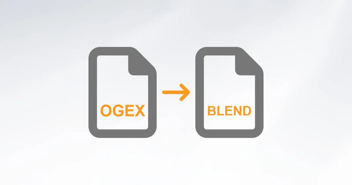 OGEX to BLEND Converter: Convert OGEX to Blender 3D Project
